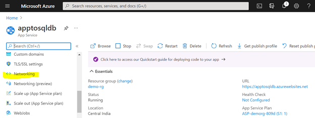 How To Enable Virtual Network Integration In App Service In Azure
